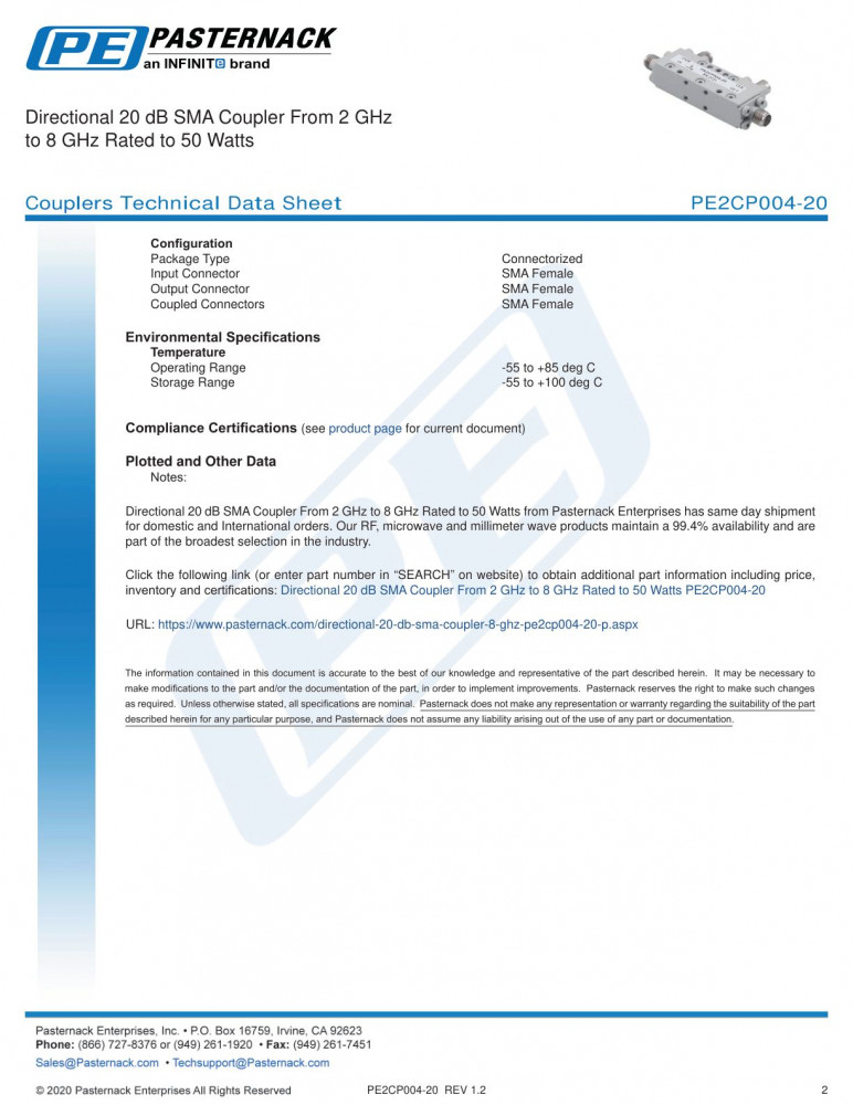 PE2CP004-20 datasheet page 2
