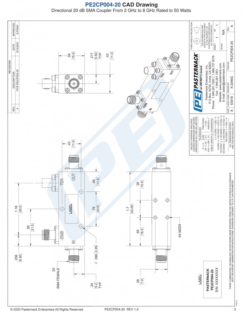 PE2CP004-20 datasheet page 3