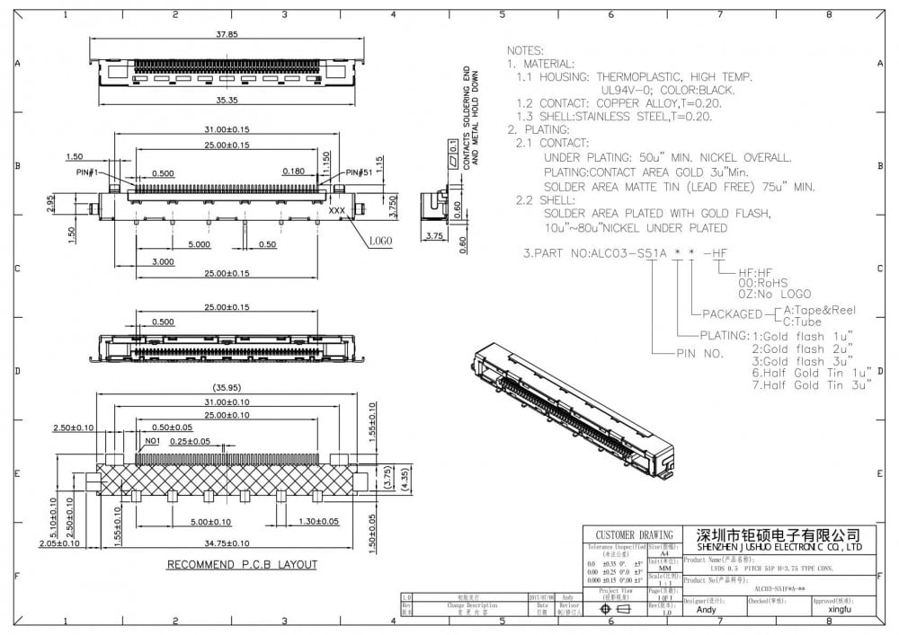 ALC03-S51FIA-00 technical document page 1