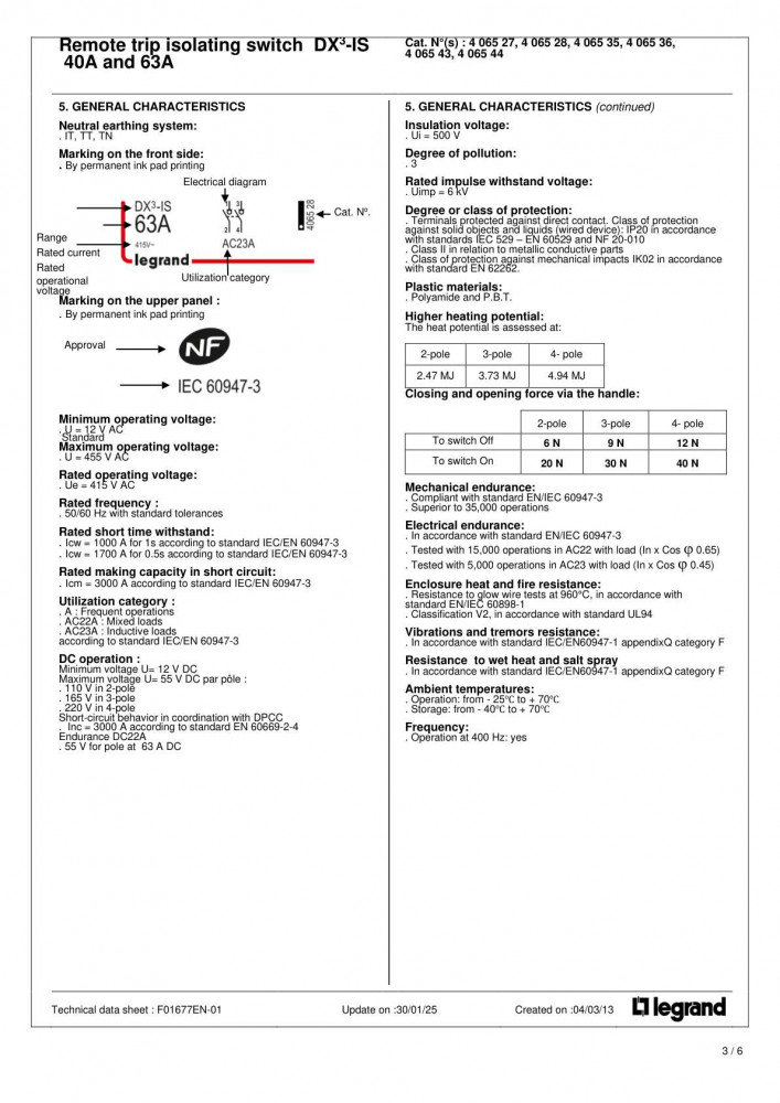 Legrand DX³-IS datasheet page 3