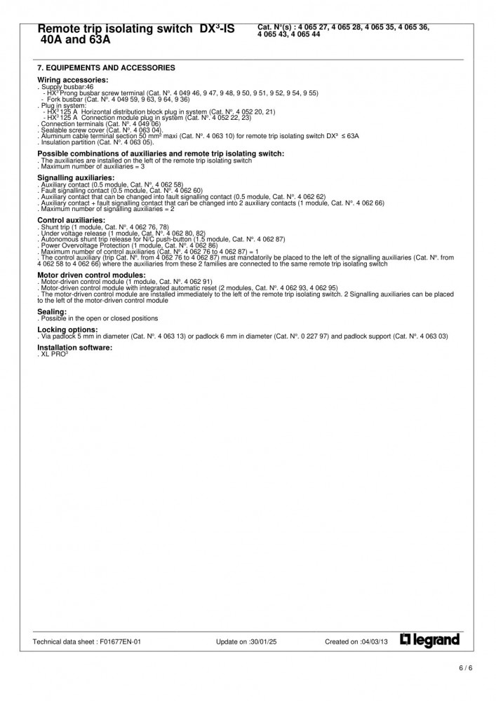 Legrand DX³-IS datasheet page 6