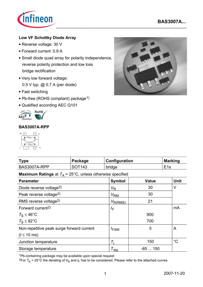 BAS3007ARPPE6327 technical document page 1