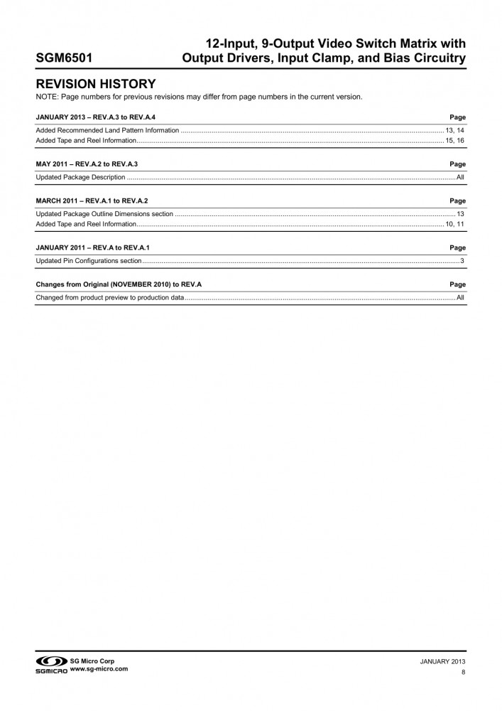 SGM6501 datasheet page 8