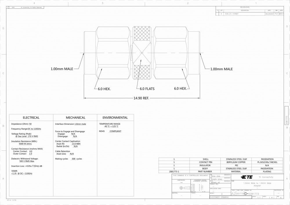 TE Connectivity 2081773-1 technical drawing