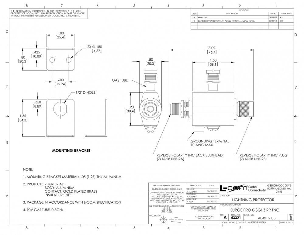 AL-RTPRTJB-9 technical document preview