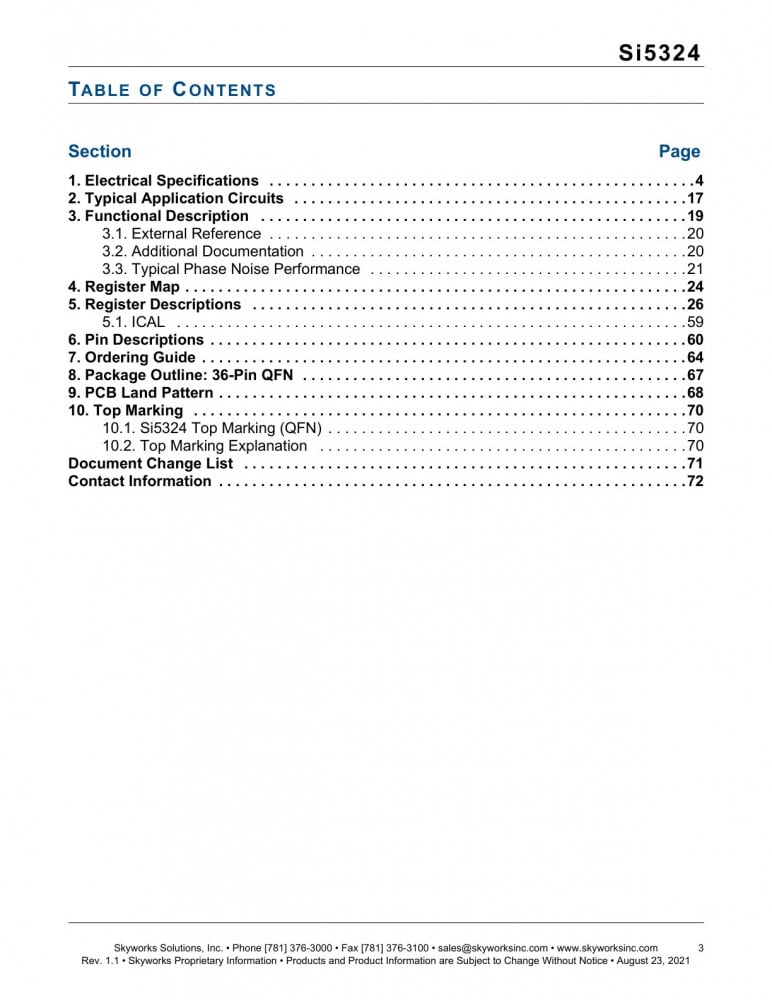 SI5324 document page 3