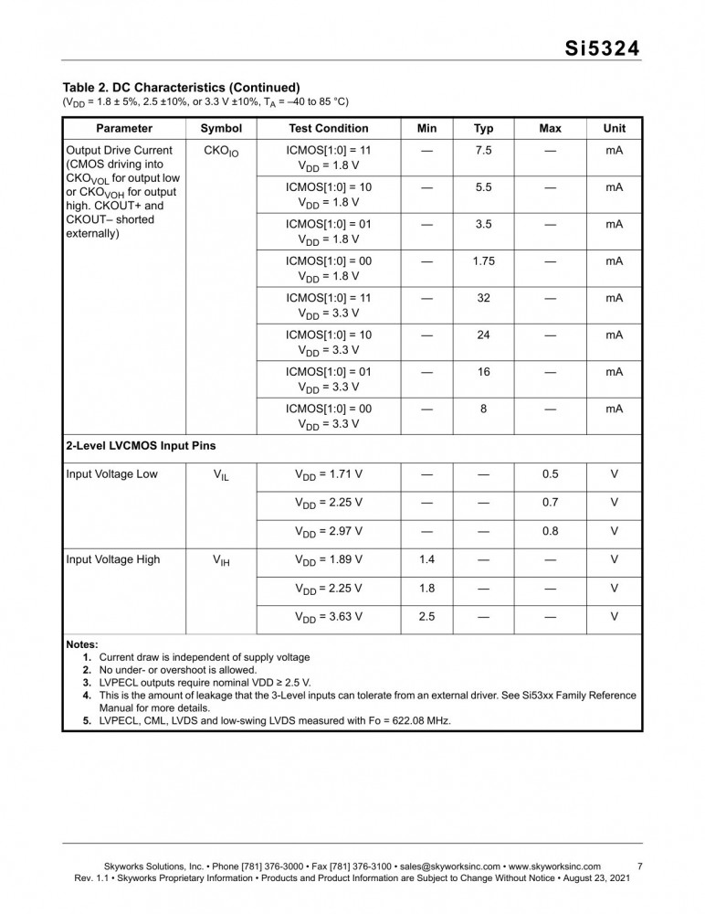 SI5324 document page 7
