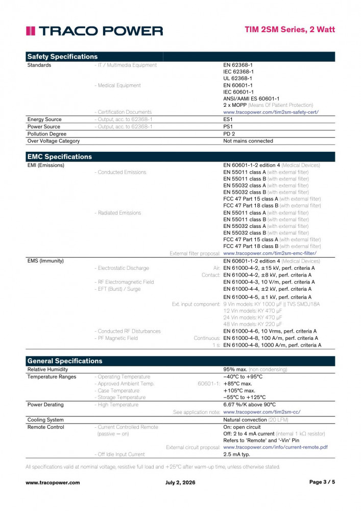 TIM 2SM datasheet page 3