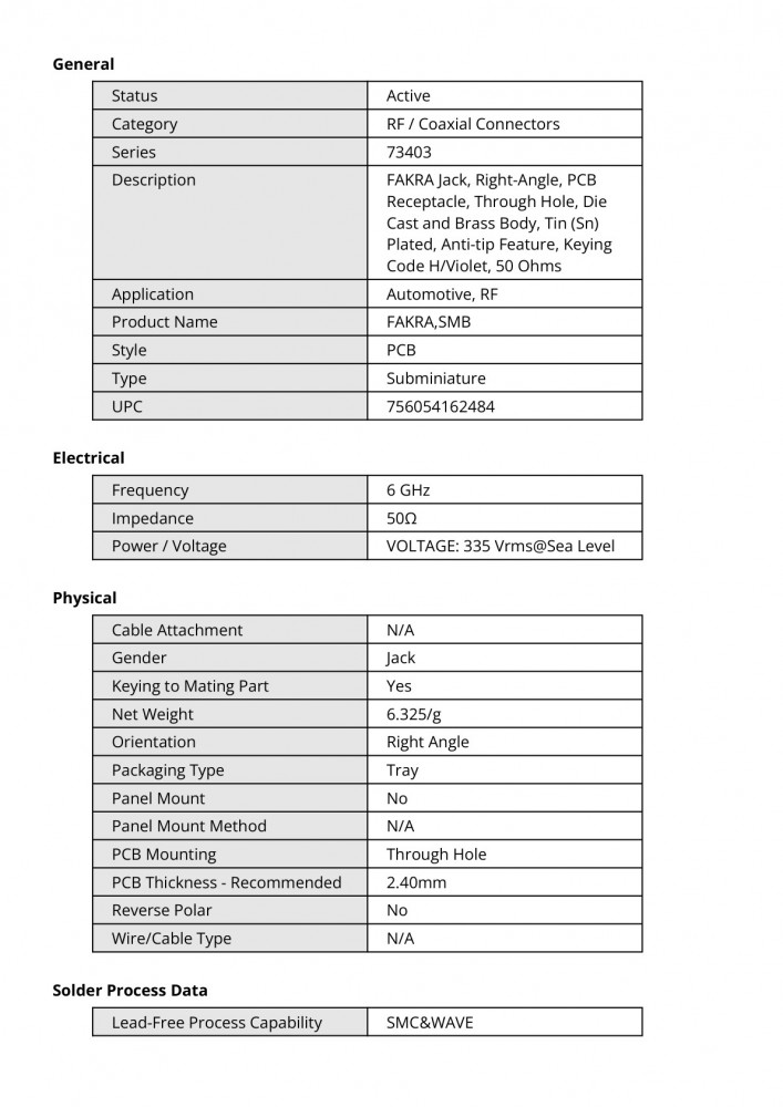 Product document image 2 for MOLEX 734040817