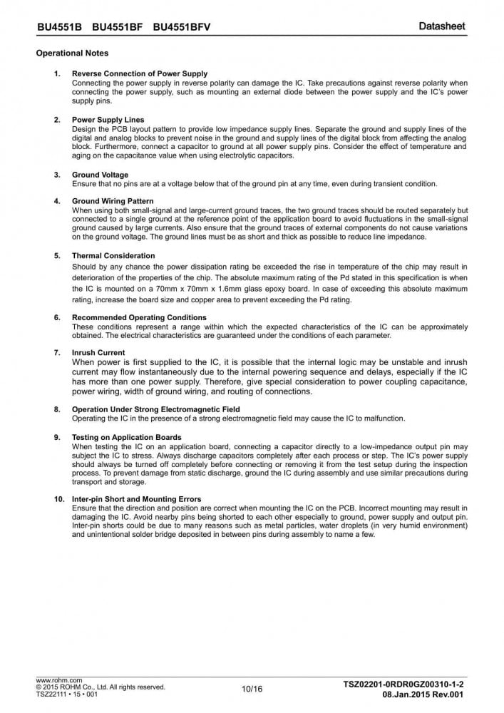 BU4551BF-E2 datasheet page 10