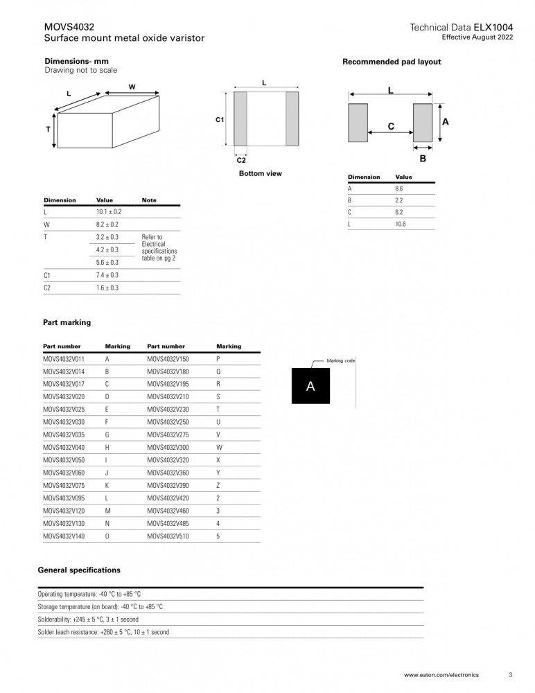 MOVS4032 technical document page 3