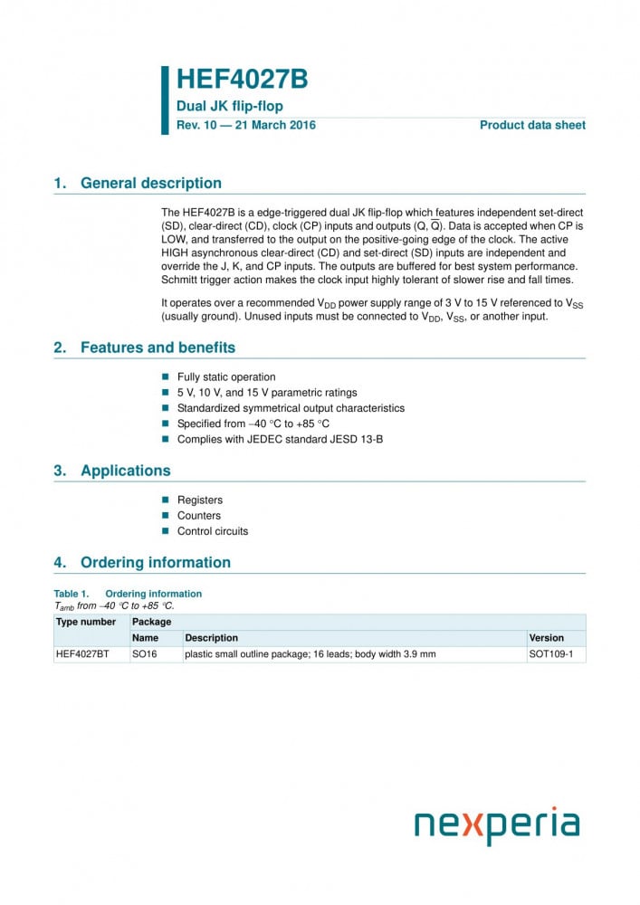 HEF4027BT,652 datasheet page 1