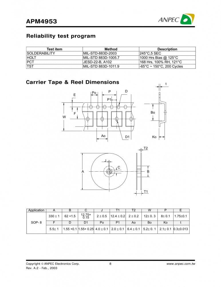 APM4953KC-TRG datasheet page 8