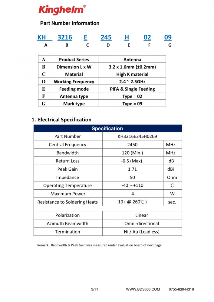 KH-3216-H0209 datasheet page 3