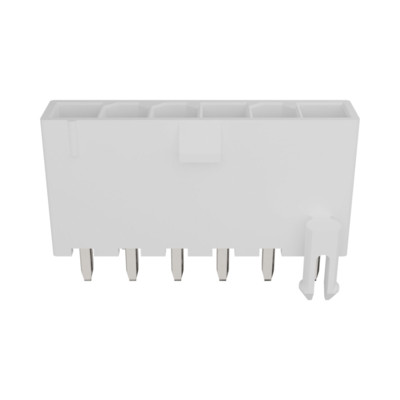 Mini-Fit Jr. Vertical Header, 4.20mm Pitch, Dual Row, 6 Circuits, with Snap-in Plastic Peg PCB Lock, PA Polyamide Nylon 6/6 94V-2, Matte Tin, Natural for sale