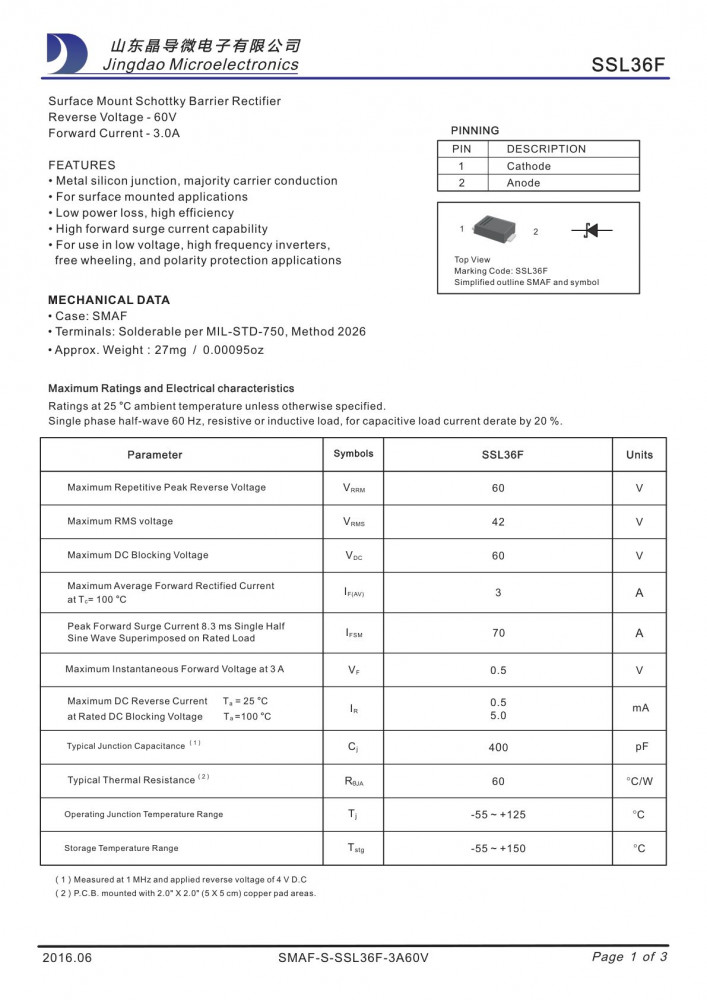 SSL36F datasheet page 1