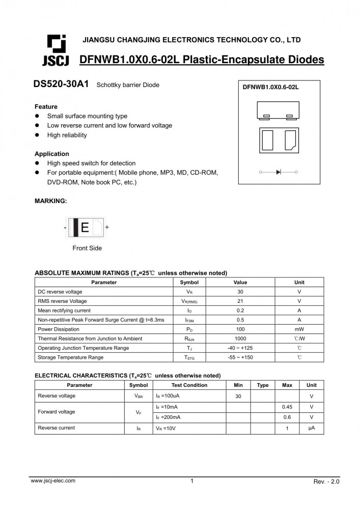 DS520-30A1 datasheet page 1