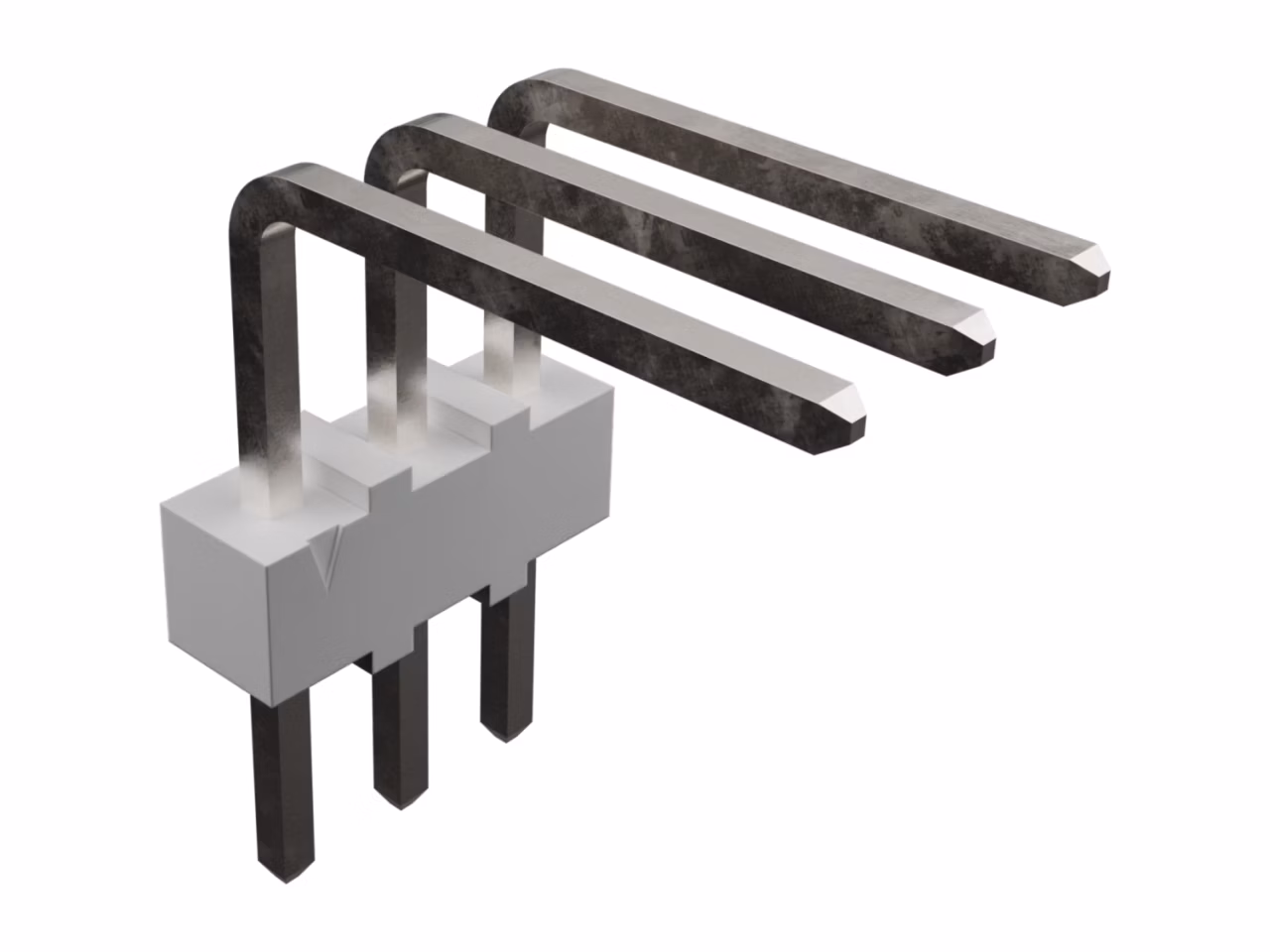 KK 254 Wire-to-Board Header, Single Row, Right-Angle, 3 Circuits, PA Polyamide Nylon, Gold (Au) Plating for sale