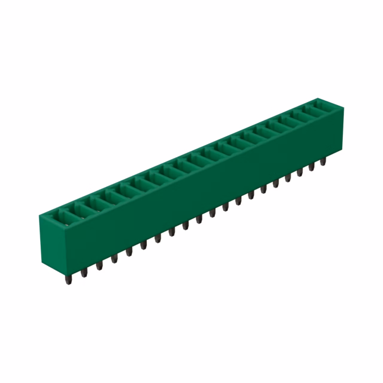 3.50mm Pitch Eurostyle Vertical PCB Header, Green Housing, 20 Circuits for sale