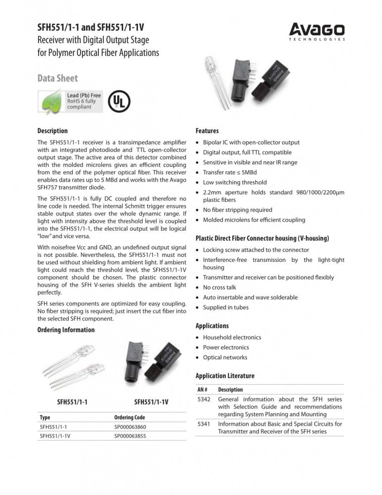 SFH551/1-1V datasheet page 1