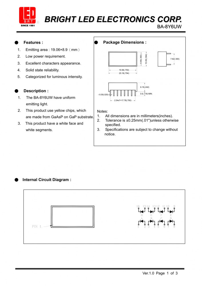 BA-8Y6UW datasheet page 1