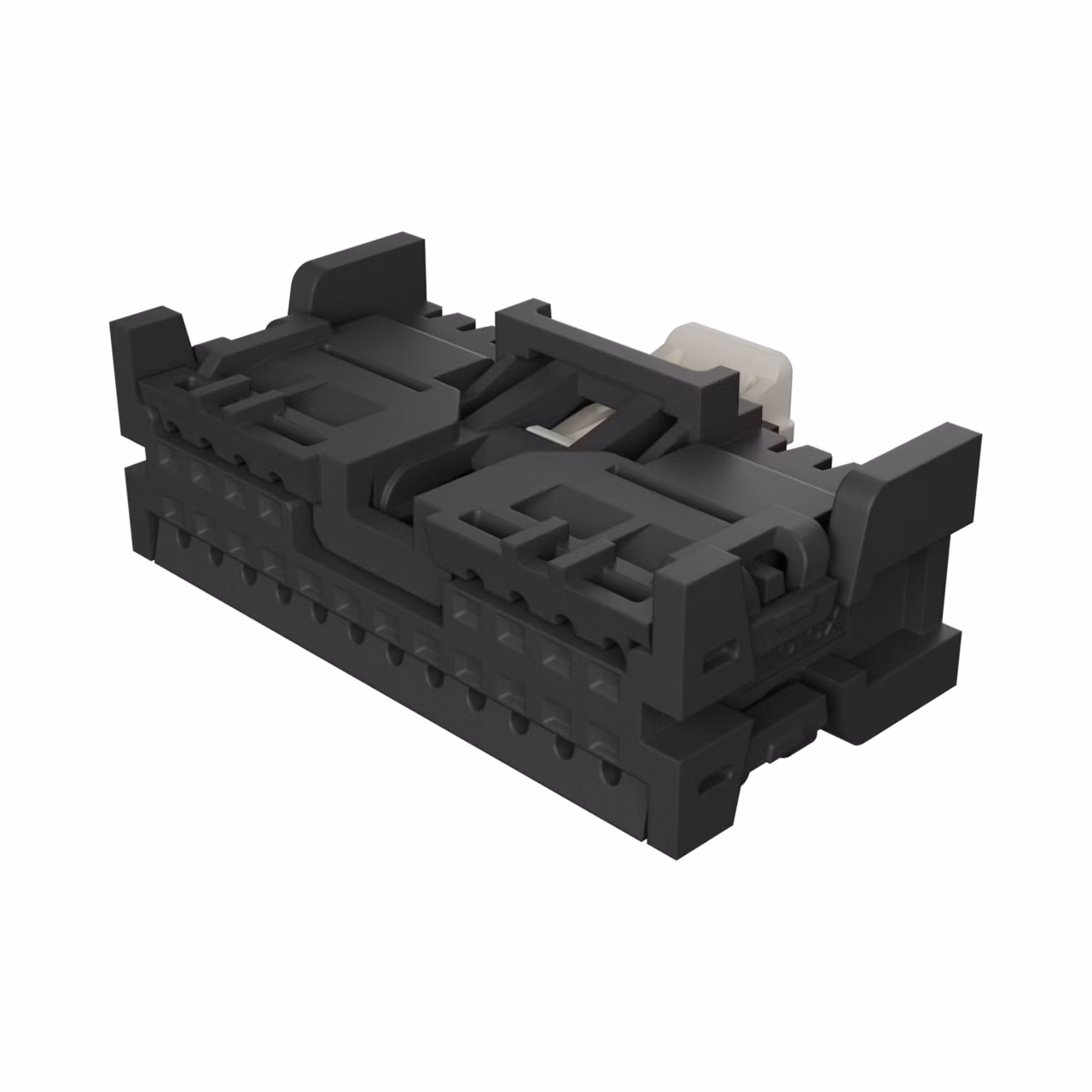 PROPOSED REPLACEMENT: MINI50 GEN II UNSEALED RECEPTACLES (206523 SERIES);  Mini50 Unsealed Receptacle, Dual Row, Bridged, with CPA, 20 Circuits, EcoPaXX Resin, Polarization Option C, Dark Gray for sale