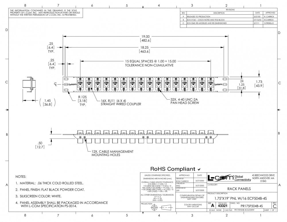 PR175F504B-4S technical document page