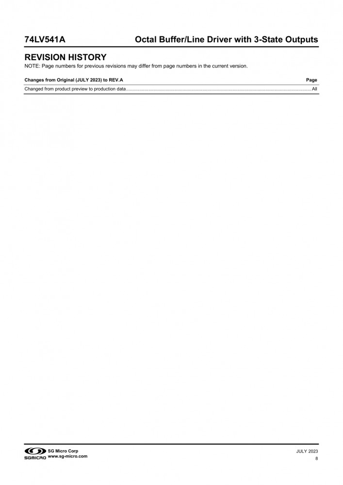 74LV541A datasheet preview, page 8