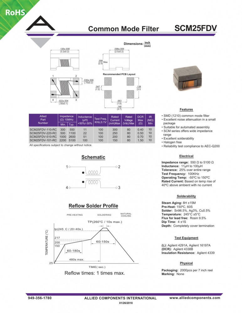 SCM25FDV technical documentation page 1