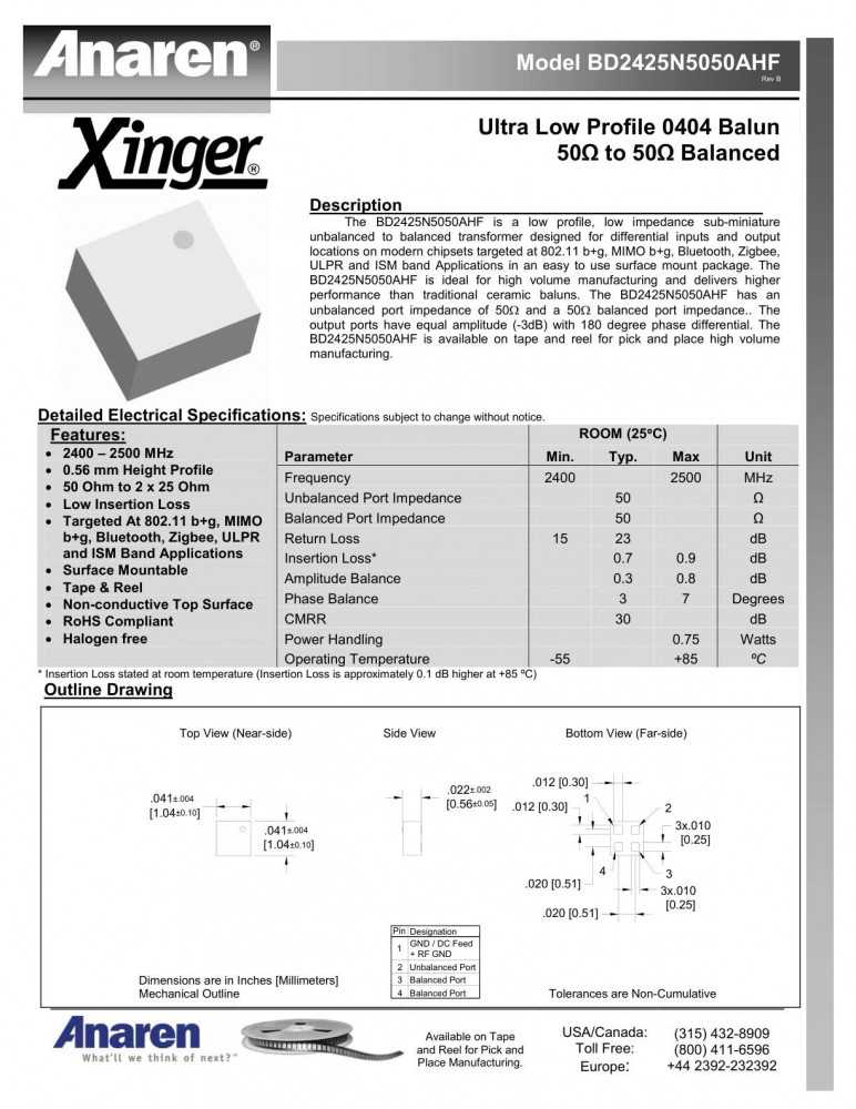 BD2425N5050AHF datasheet page 1