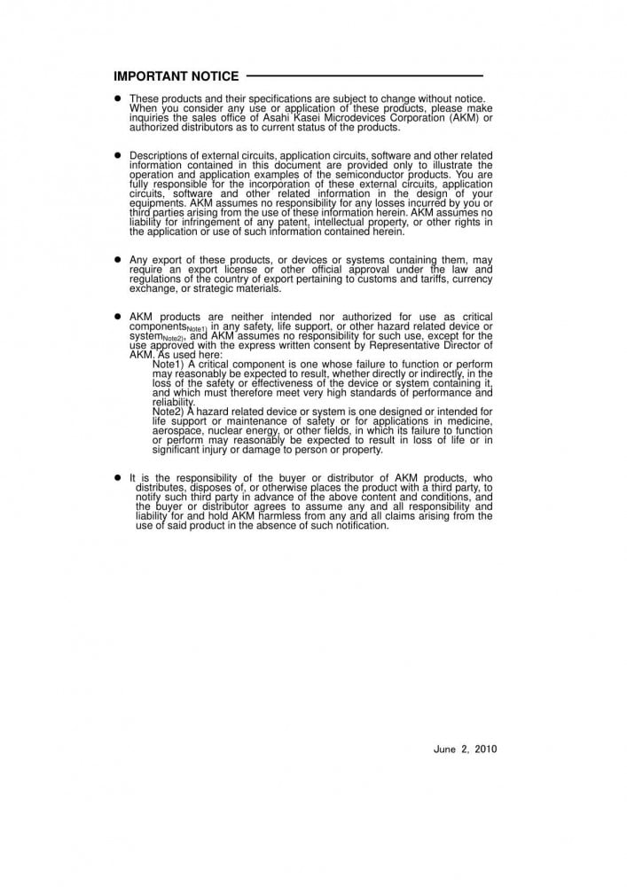 AKM EW450B datasheet page 3