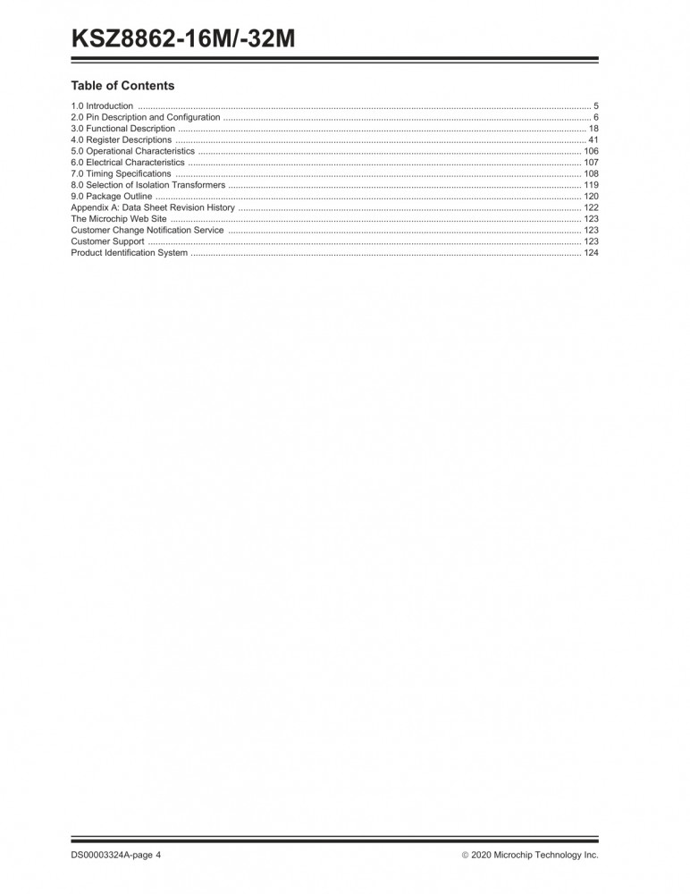KSZ8862 datasheet page 4