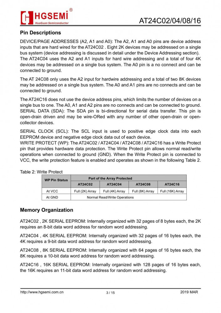 AT24C16N datasheet page 3