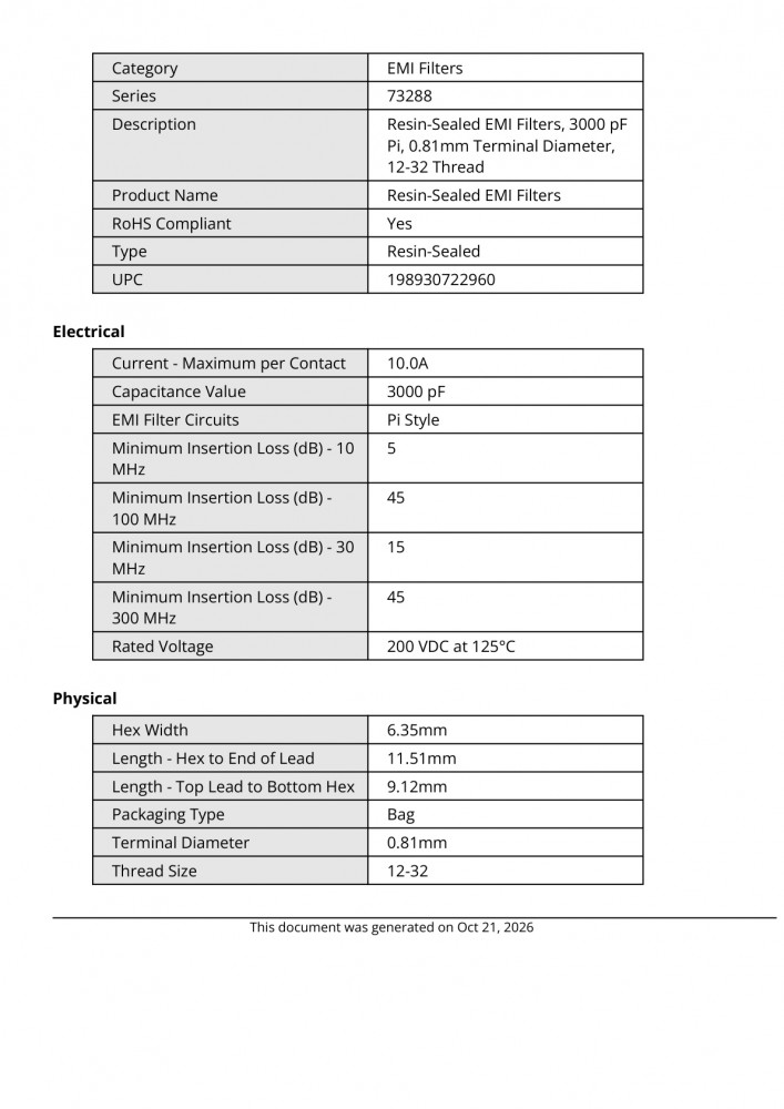 Technical document image 2 for MOLEX 732880310