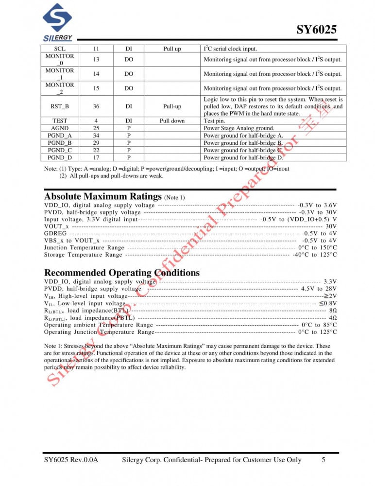 SY6025QHC datasheet page 5