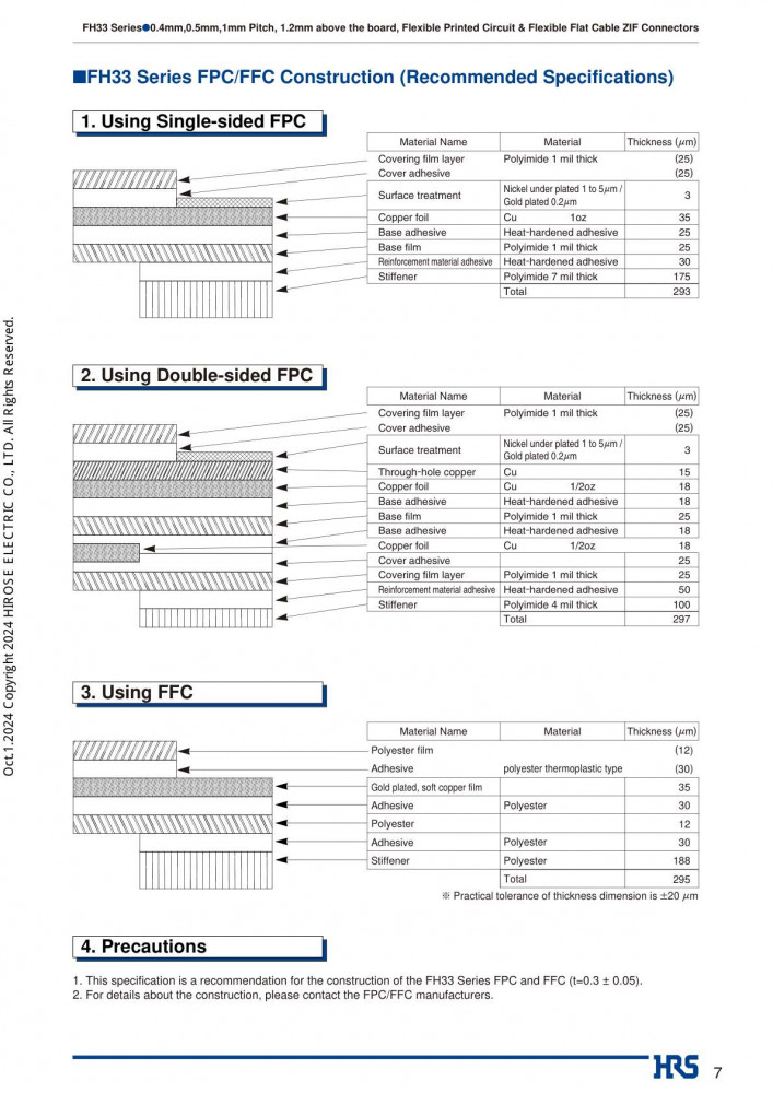 HRS FH33J datasheet page 7