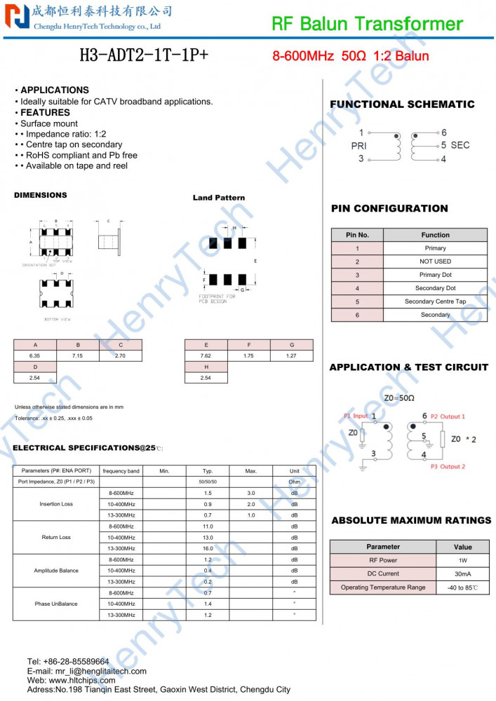 H3-ADT2-1T-1P+ technical document page 1
