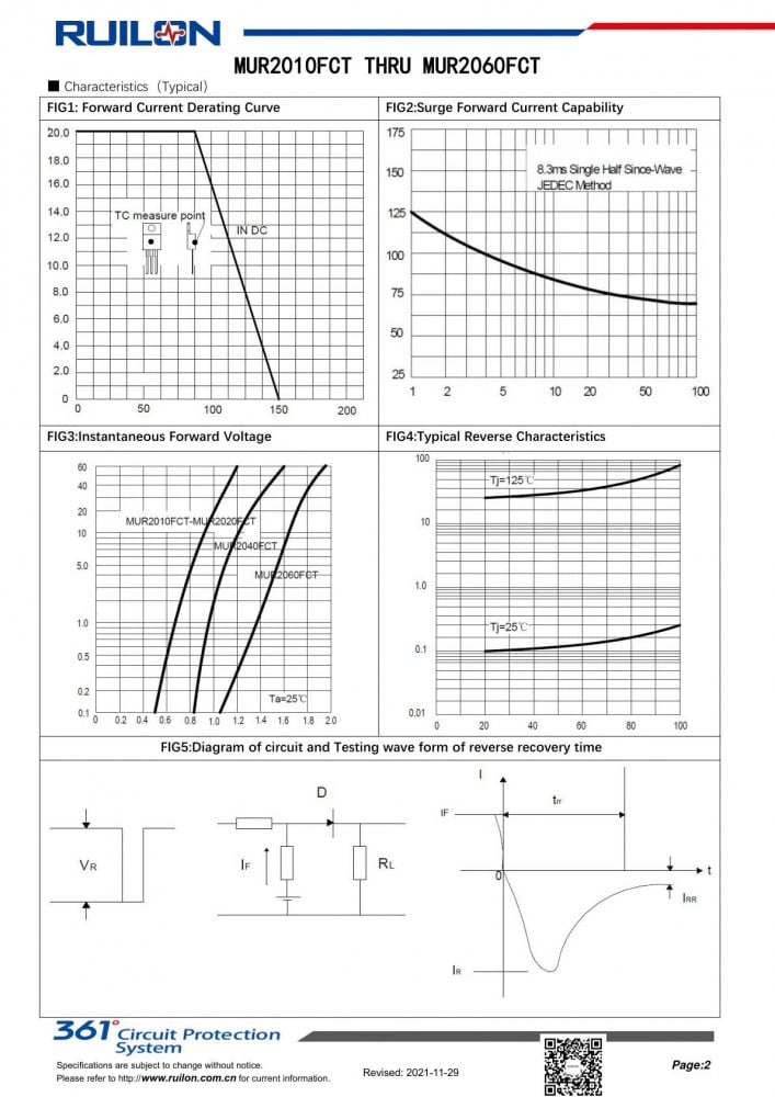 MUR2020FCT datasheet page 2