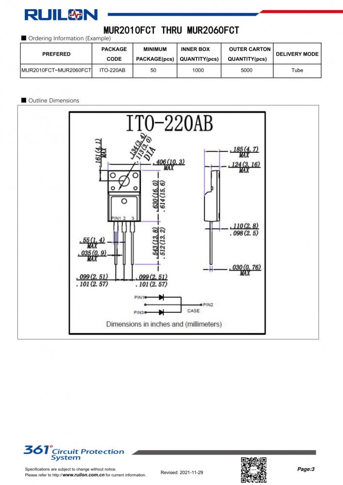 MUR2020FCT datasheet page 3