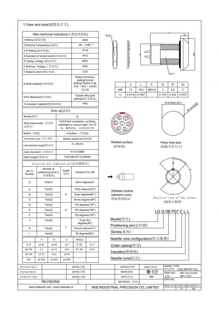 LGG.0B.P07.CLL technical drawing