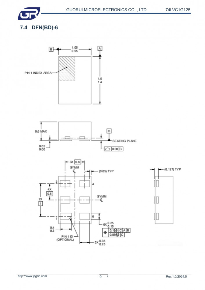 74LVC1G125 technical document page 9