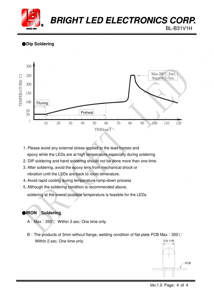 BL-B31V1H datasheet page 4