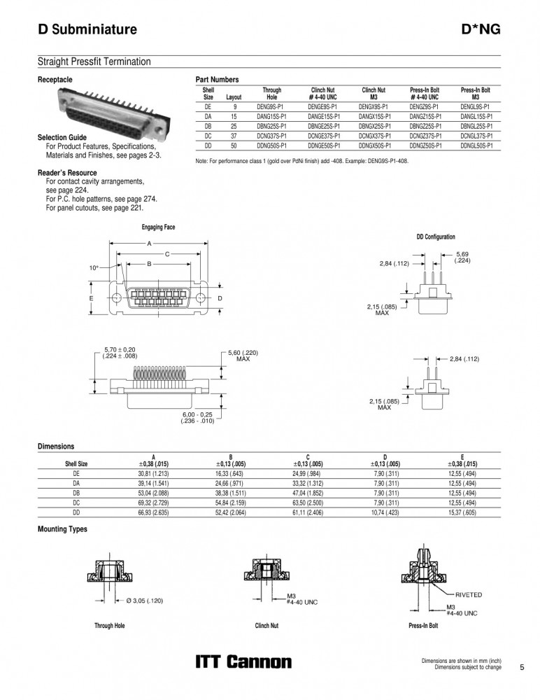 ITT CANNON 030-1953-002 technical document page 6