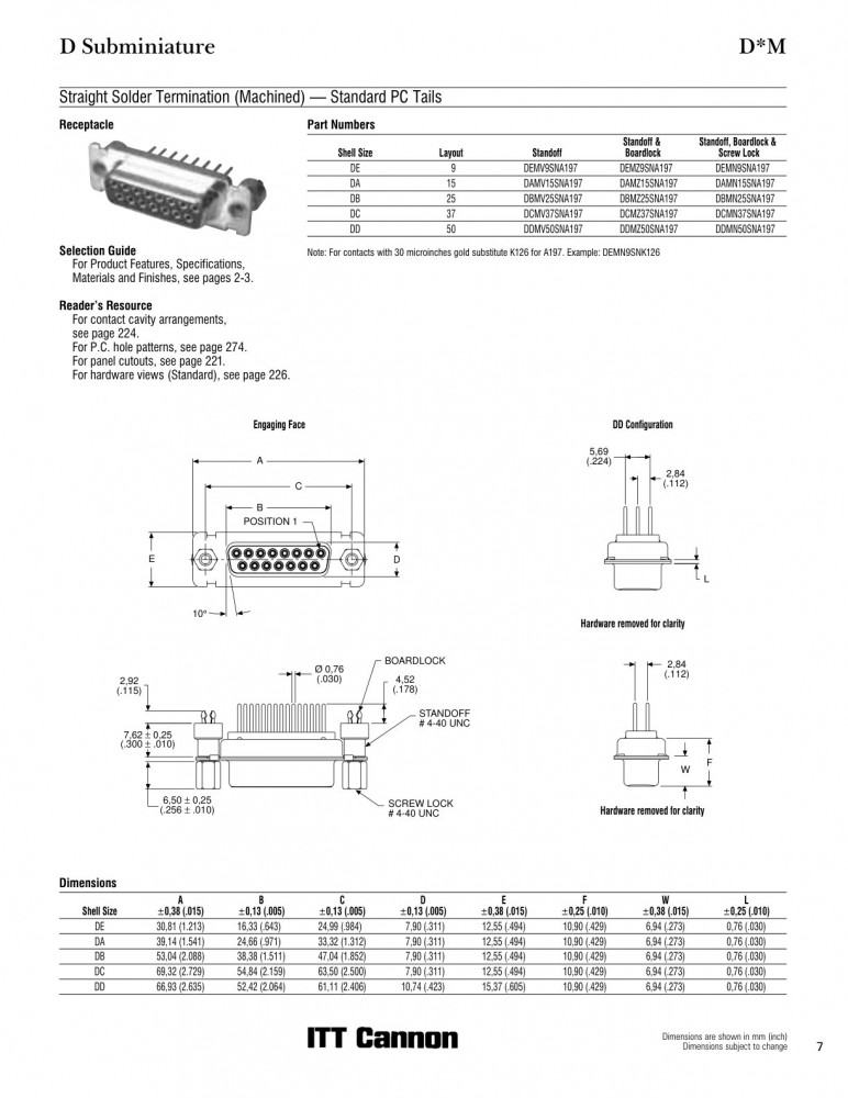 ITT CANNON 030-1953-002 technical document page 8