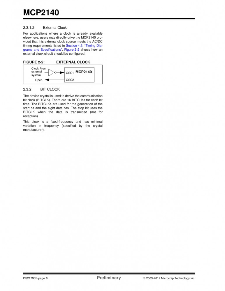 MCP2140 documentation page 8