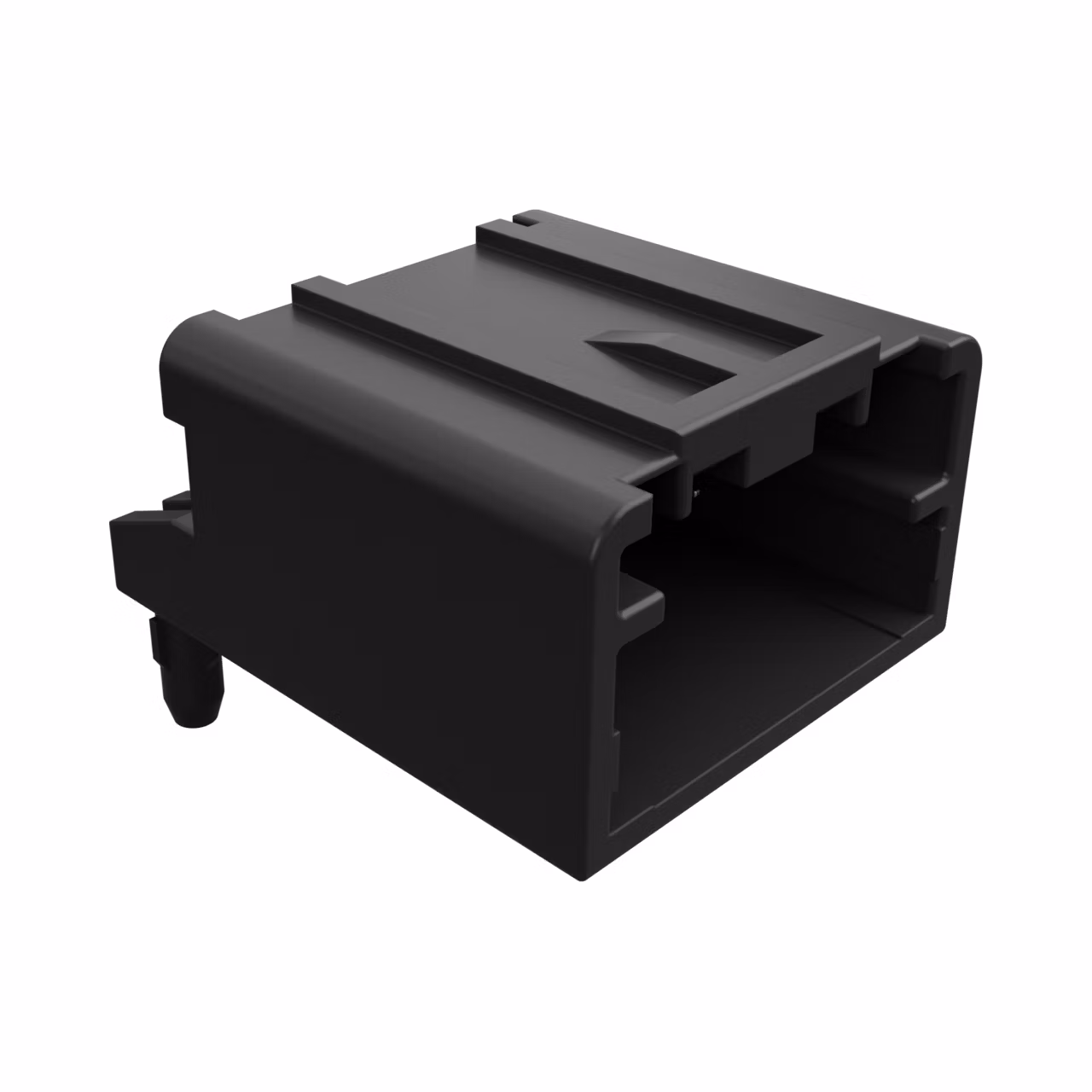 Mini50 Unsealed Right-Angle Header, UL 94 HB, Single Row, 4 Circuit, Polarization Option C, Dark Gray, Tray for sale