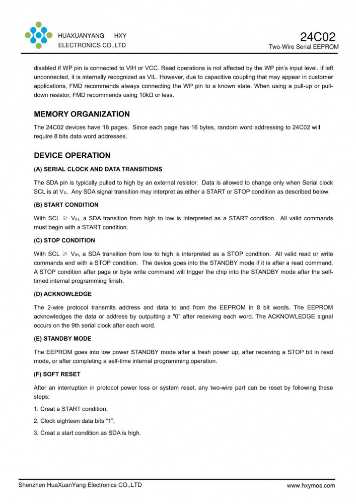 24C02-HXY datasheet page 4