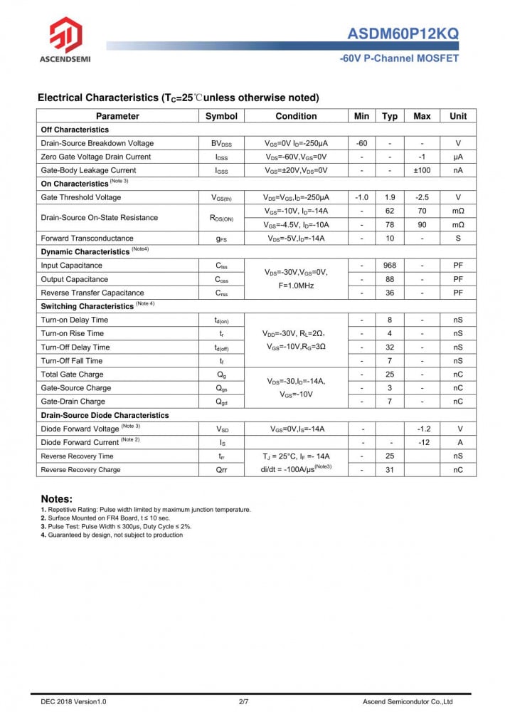 ASDM60P12KQ-R datasheet page 2