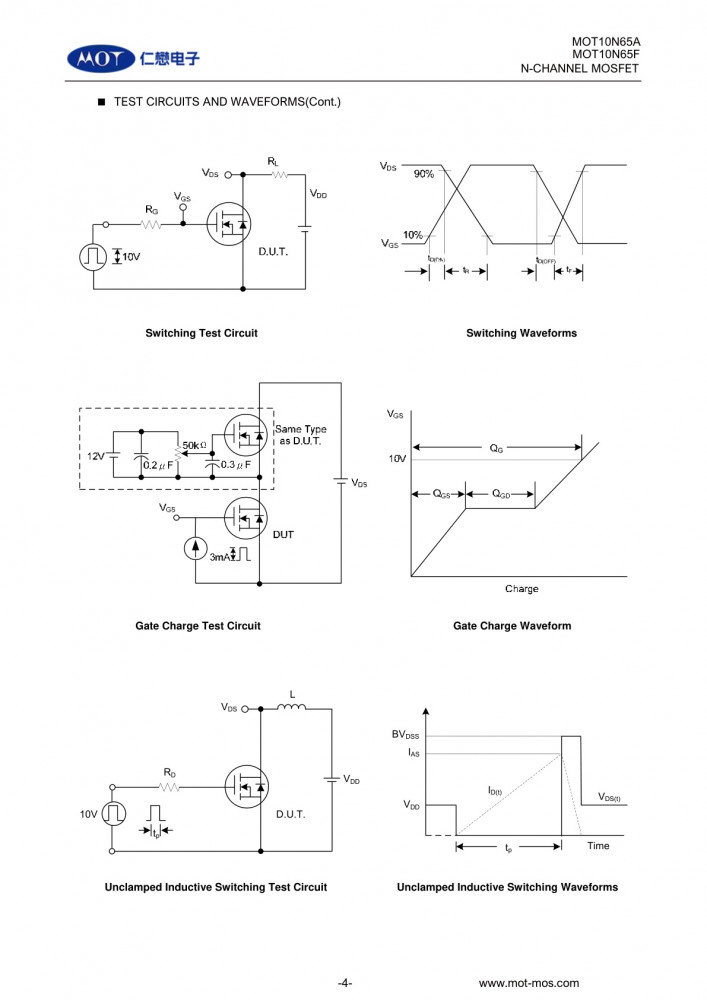 MOT10N65F datasheet page 4