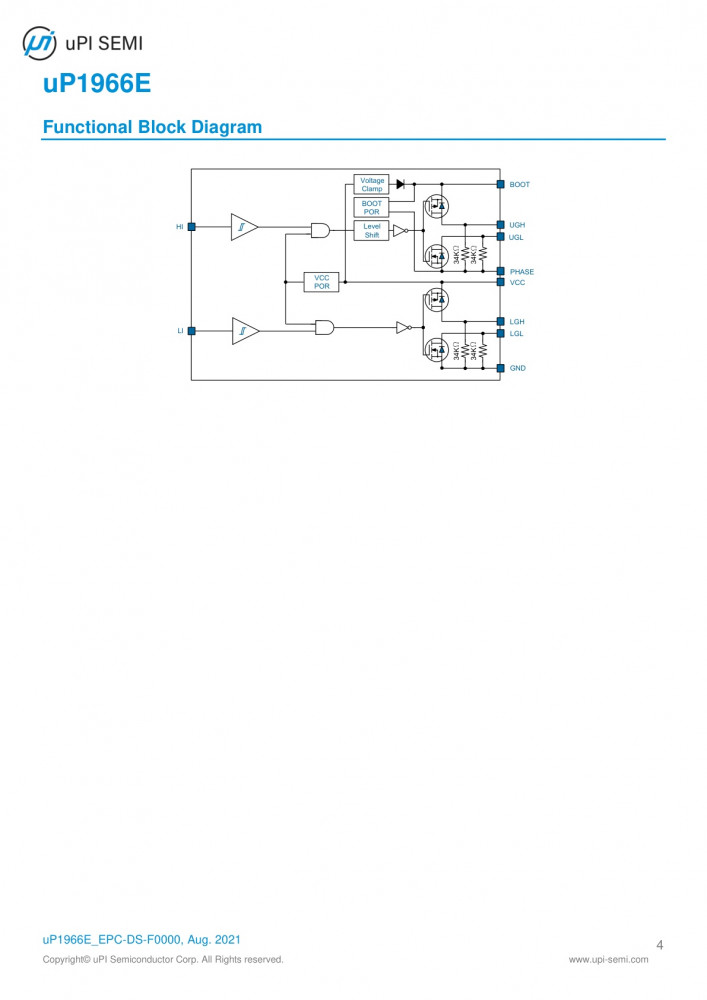 uP1966E datasheet page 4